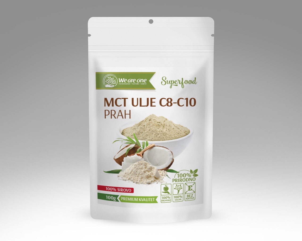 MCT ULJE C8-C10 U PRAHU 100G WAO- DOSTAVA 249 RSD